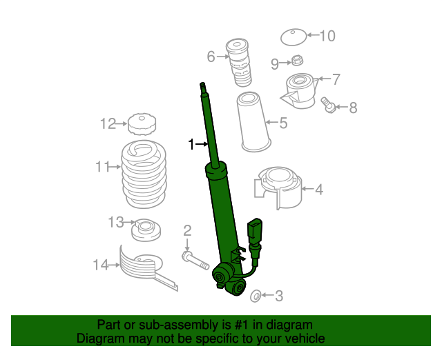 4G5-513-035 - Shock Absorber 2012-2018 Audi | AutoNationParts.com