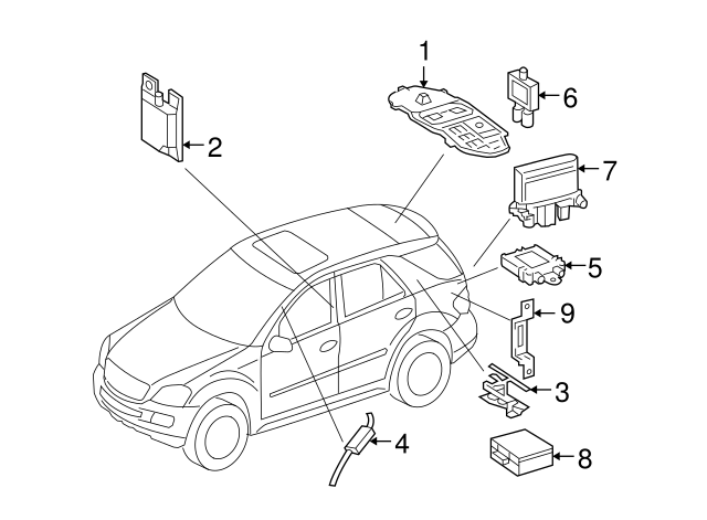 2005-2012 Mercedes-Benz Antenna Assembly 211-820-33-75 | MB OEM Parts