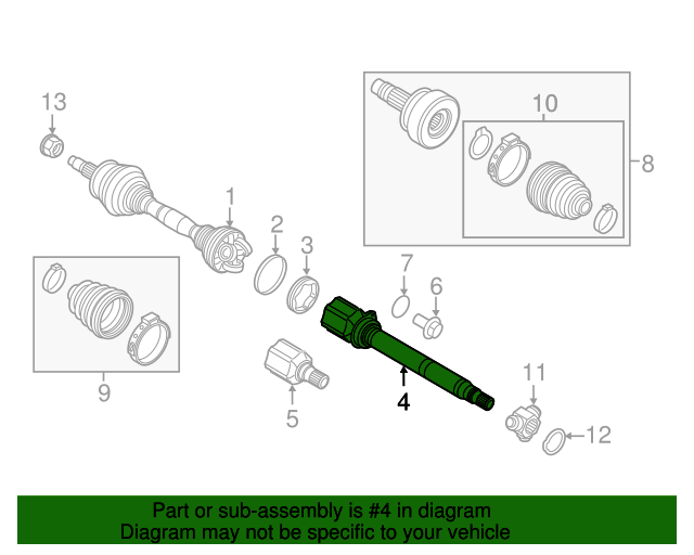 2015-2022 Ram ProMaster City Inner Shaft 68261780AA | Mopar Parts Canada