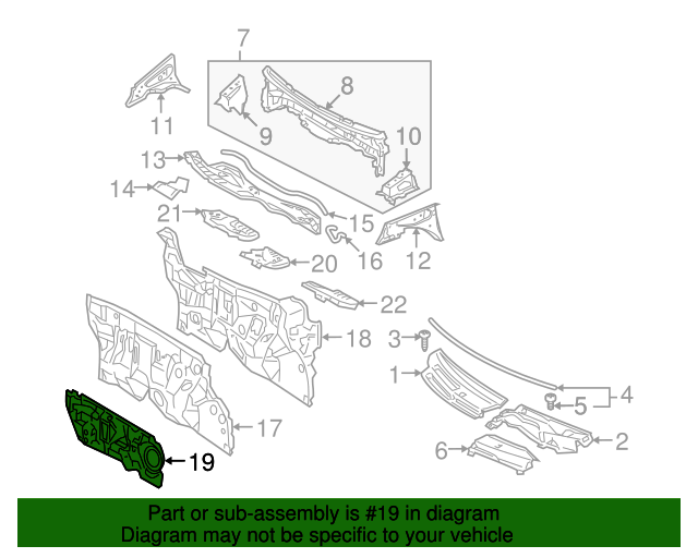 2007-2014 Toyota Insulator 55223-52110 | Toyota Parts Center