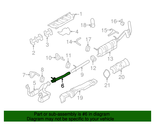 2008-2010 Ford Front Pipe 7C3Z-5246-A | QuirkParts
