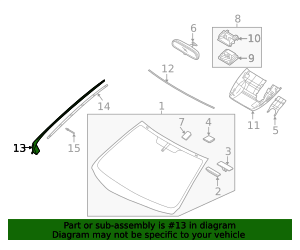 Genuine Side Molding for 2021-2025 Hyundai | Part# 86140-AA000 ...
