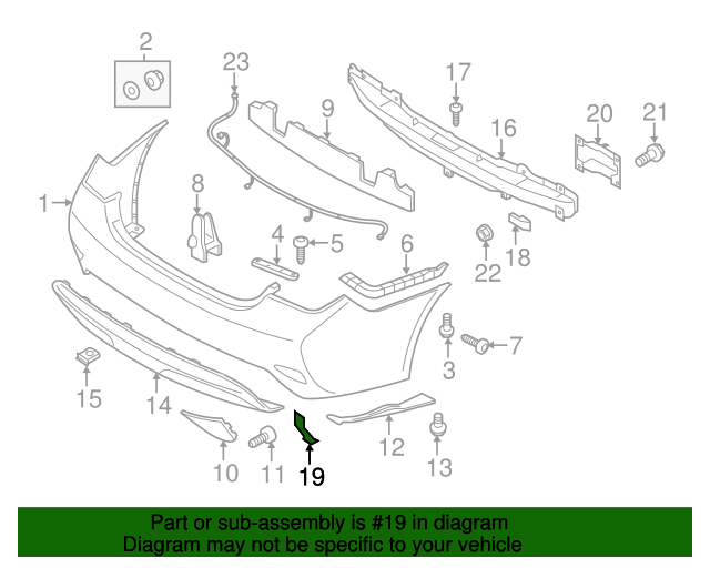 2014 Hyundai Sonata Impact Bar Lower Bracket 86636-3Q500 | HyundaiParts ...