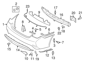 2014 Hyundai Sonata Impact Bar Lower Bracket 86636-3Q500 | HyundaiParts ...