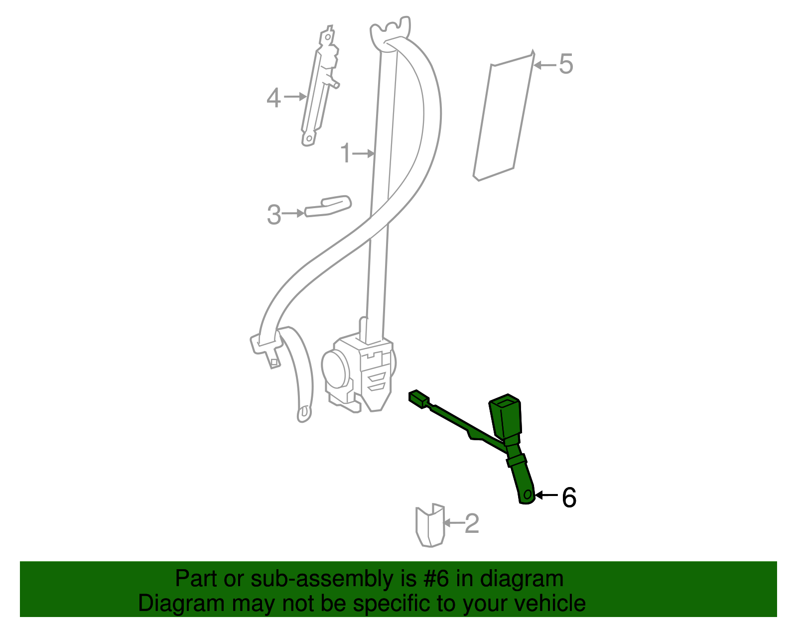 73230-0C100-C0 - Seat Belt Receptacle 2014-2021 Toyota Tundra ...
