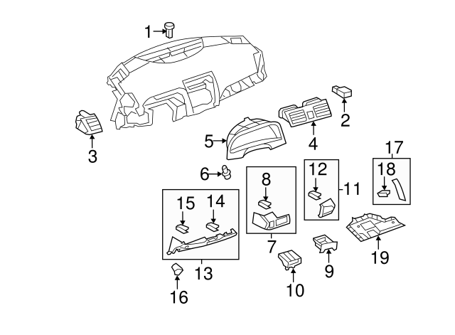2007-2011 Toyota Camry Hole Cover 55548-06020-E0 | Toyota Parts Center