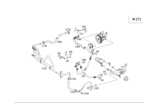 204-460-01-43 - Cooling Pipe 2012-2015 Mercedes-Benz C250 | Mercedes ...