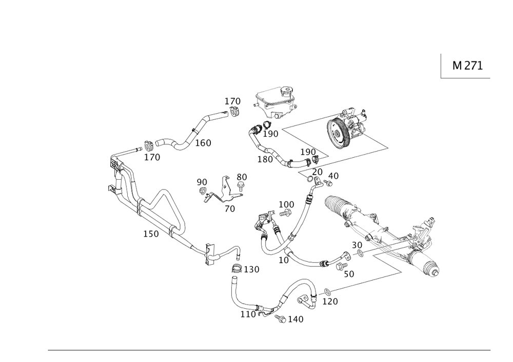 204-460-01-43 - Cooling Pipe 2012-2015 Mercedes-Benz C250 | Mercedes ...