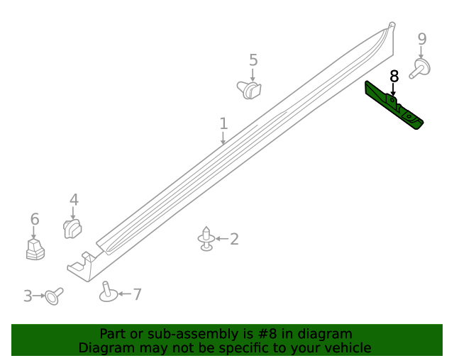 2013-2018 Nissan Altima Rear Deflector 76856-9HS0A | Nissan Parts Store
