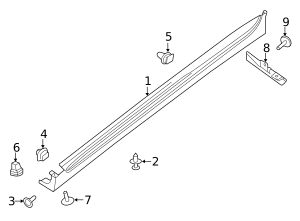 01281-00711 - Rocker Molding Grommet - 1993-2024 Nissan | Nissan OEM ...