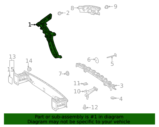 2020-2021 Mercedes-Benz GLB 250 Bumper Lateral Support 247-885-08-00 ...