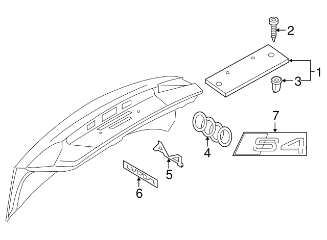 2017-2024 Audi License Frame 8W5-827-113-9B9 | Genuine Audi Parts