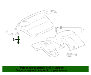 Genuine BMW 11-12-7-848-457 | Engine Cover Pin | FREE Shipping on Most ...