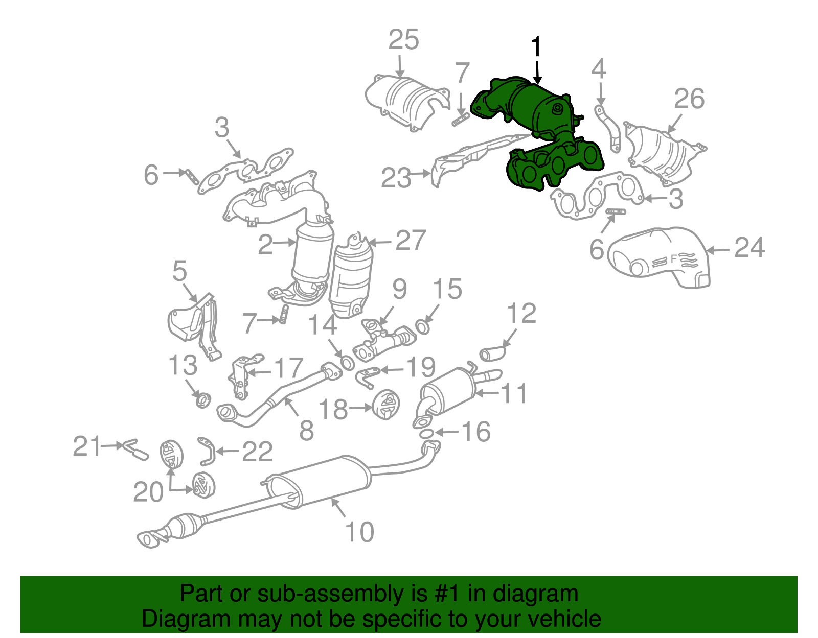 2004-2006 Lexus RX330 Exhaust Manifold 25051-20040 | OEM Parts Online