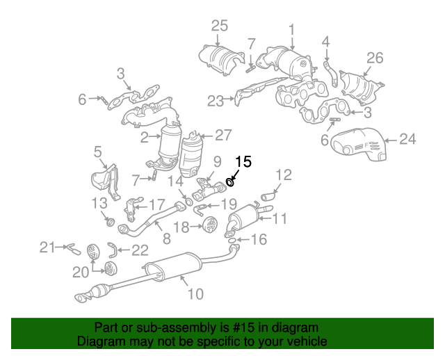 2004-2009 Lexus Exhaust Pipe Connector Gasket 17451-0D020 | OEM Parts ...