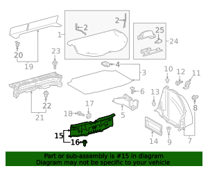 2020-2024 Toyota Corolla Rear Panel Trim 58387-02330-C0 | Toyota Parts ...