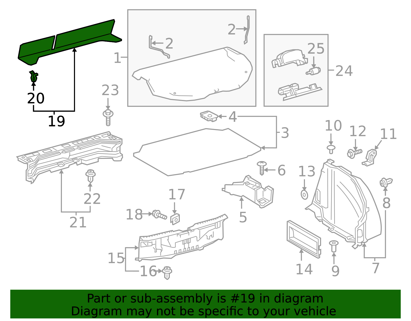 2019-2025 Toyota Corolla Trunk Trim Panel 58415-12040-C0 | Toyota Parts ...