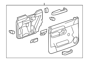 2010-2014 GM Light Cashmere Front Driver Side Door Trim Panel 22818467 ...