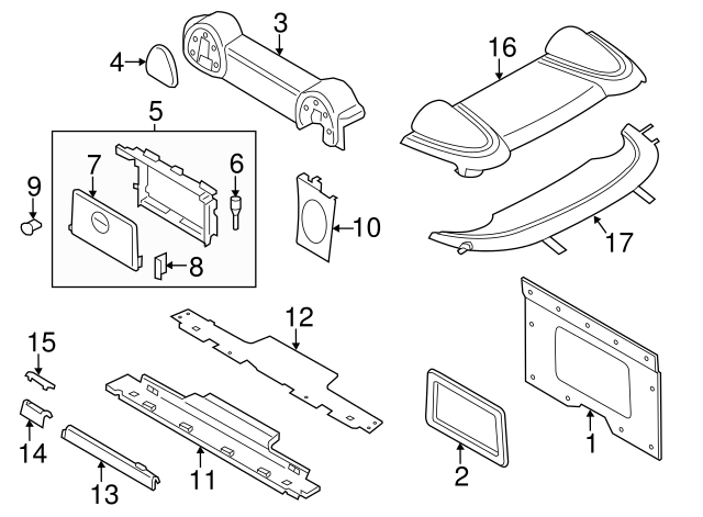 51-46-2-758-870 - Parcel shelf, front 2012-2015 Mini Cooper ...