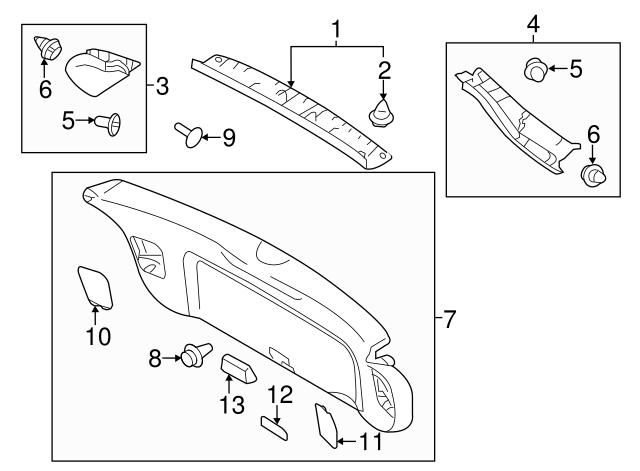 2003-2024 Mitsubishi Lift-Gate Pull Handle MN124230 | Mitsubishi Parts ...