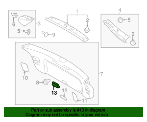 2003-2024 Mitsubishi Lift-Gate Pull Handle MN124230 | Mitsubishi Parts ...