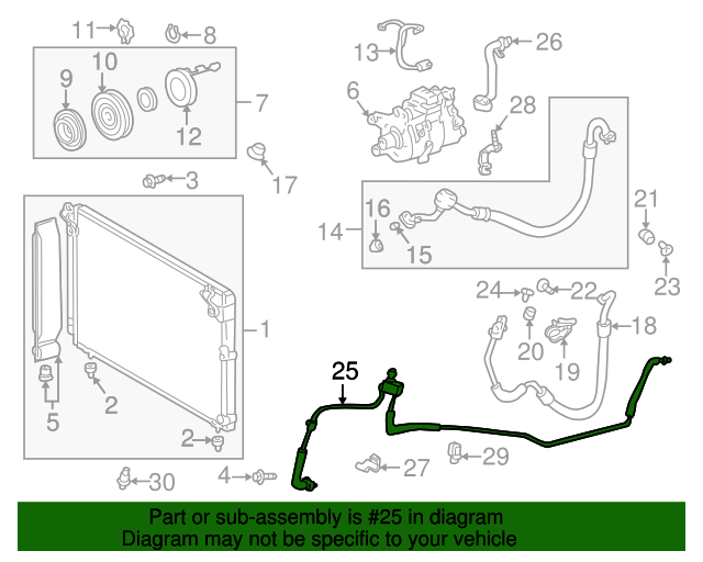 2002-2005 Lexus IS300 AC Line 88706-53050 | OEM Parts Online