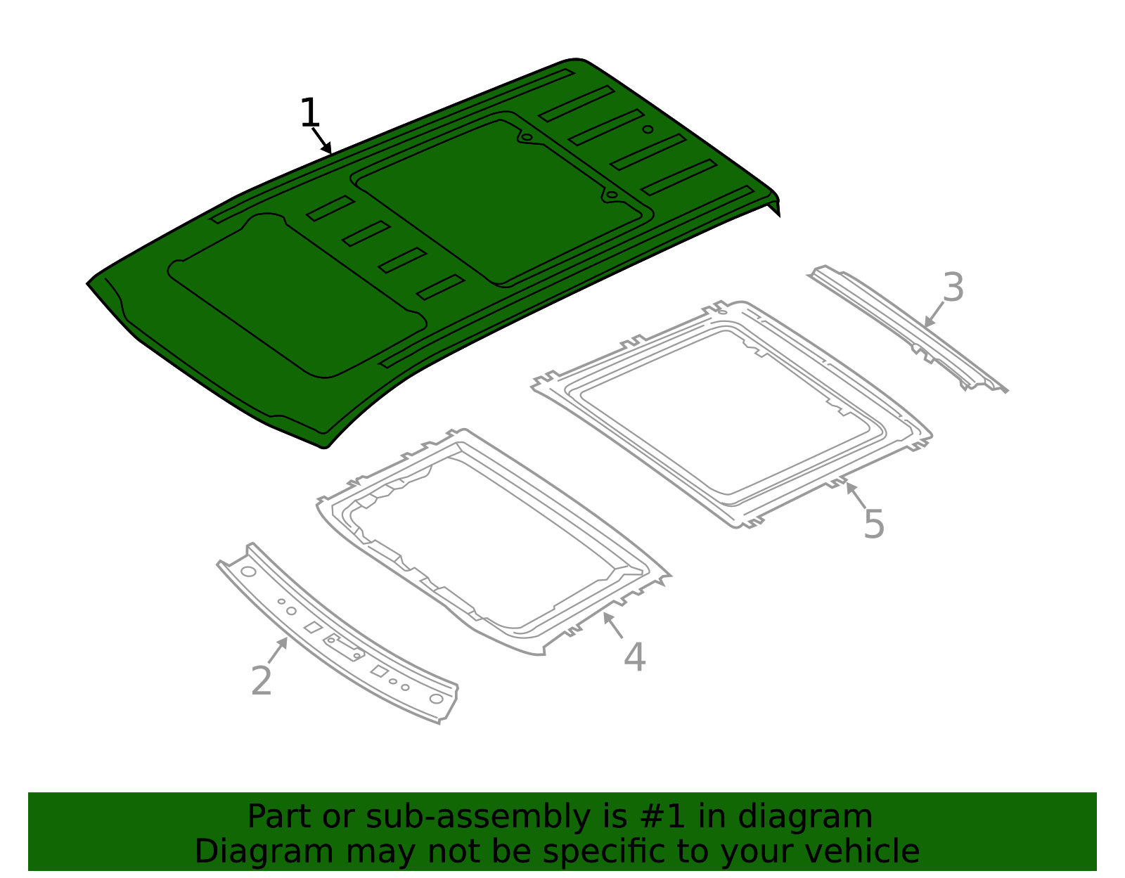 67111-S9350 - Roof Panel 2020-2024 Kia Telluride | Kia.Parts Store