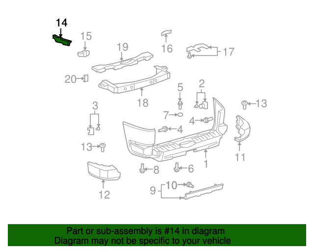 2007-2014 Toyota FJ Cruiser Upper Retainer 52562-35030 | Toyota Parts ...