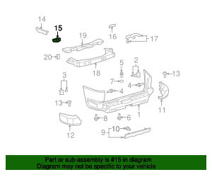 52588-35030 - Bumper Cover Bracket 2007-2014 Toyota FJ Cruiser ...