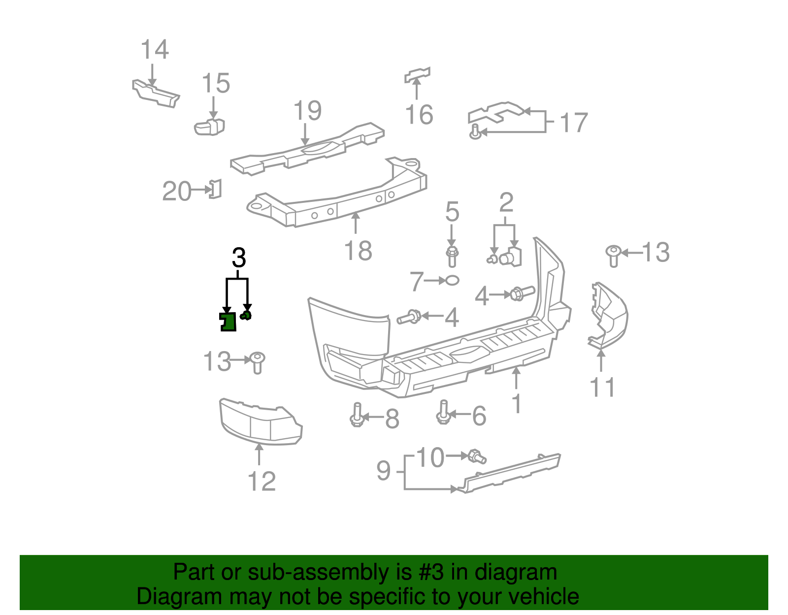 Genuine Toyota Bumper Cover Side Support part# 52156-35030 for 2007 ...
