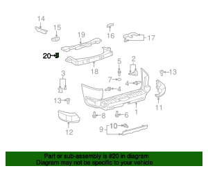 2007-2014 Toyota FJ Cruiser Energy Absorber Bracket 52173-35070 ...