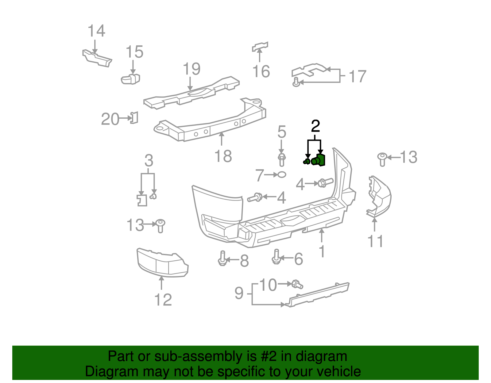 2007-2014 Toyota FJ Cruiser Bumper Cover Side Support 52155-35030 ...