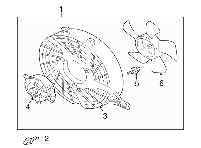 2003-2006 Mitsubishi Lancer Fan Shroud MR958514 | QuirkParts