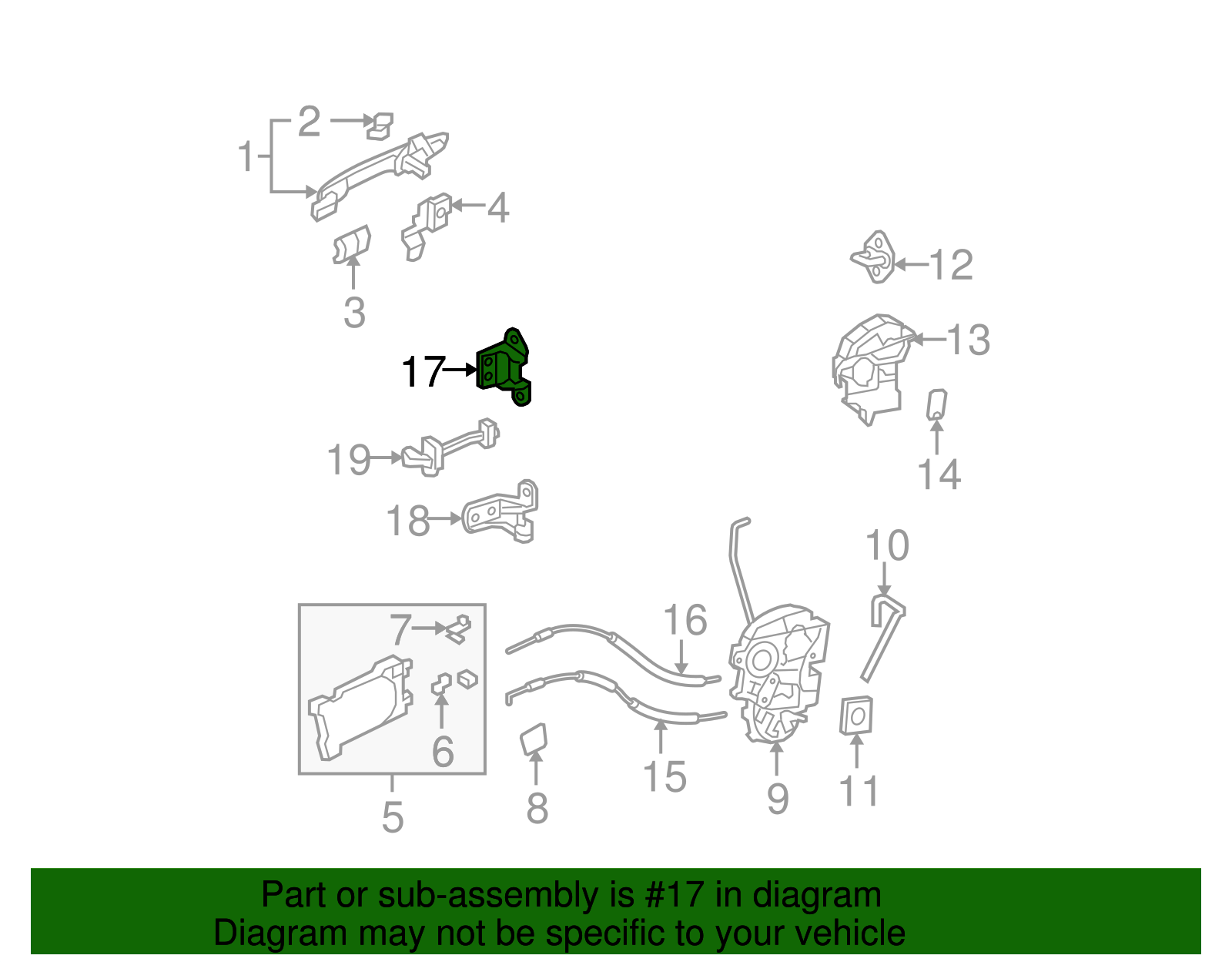 67910-TA0-H11ZZ - 2008-2015 Honda - Hinge R Rear Door (Upper) | Honda ...