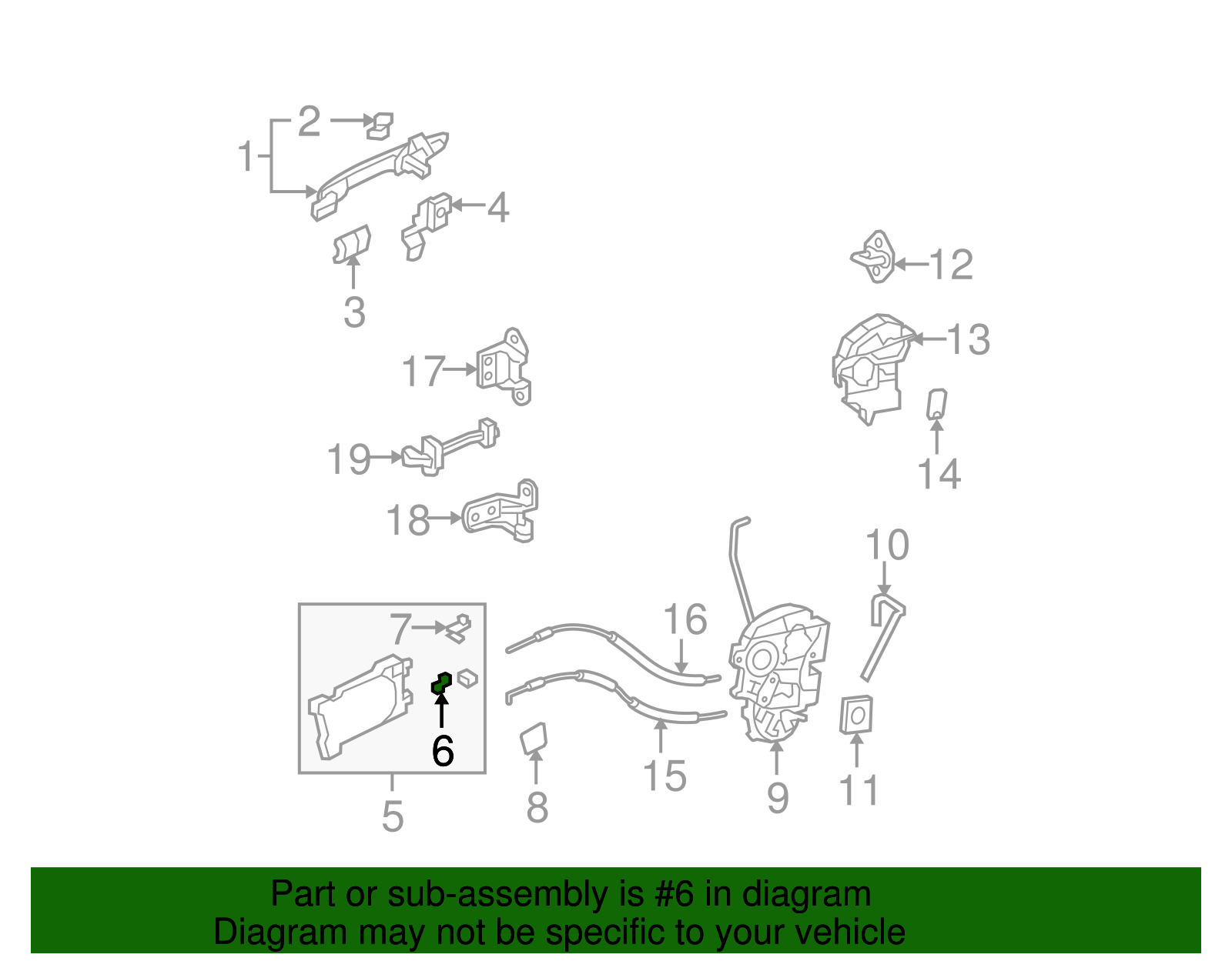 72123-TA5-A01 - Handle, Inside Snap 2009-2015 Honda Pilot | Honda Parts Online