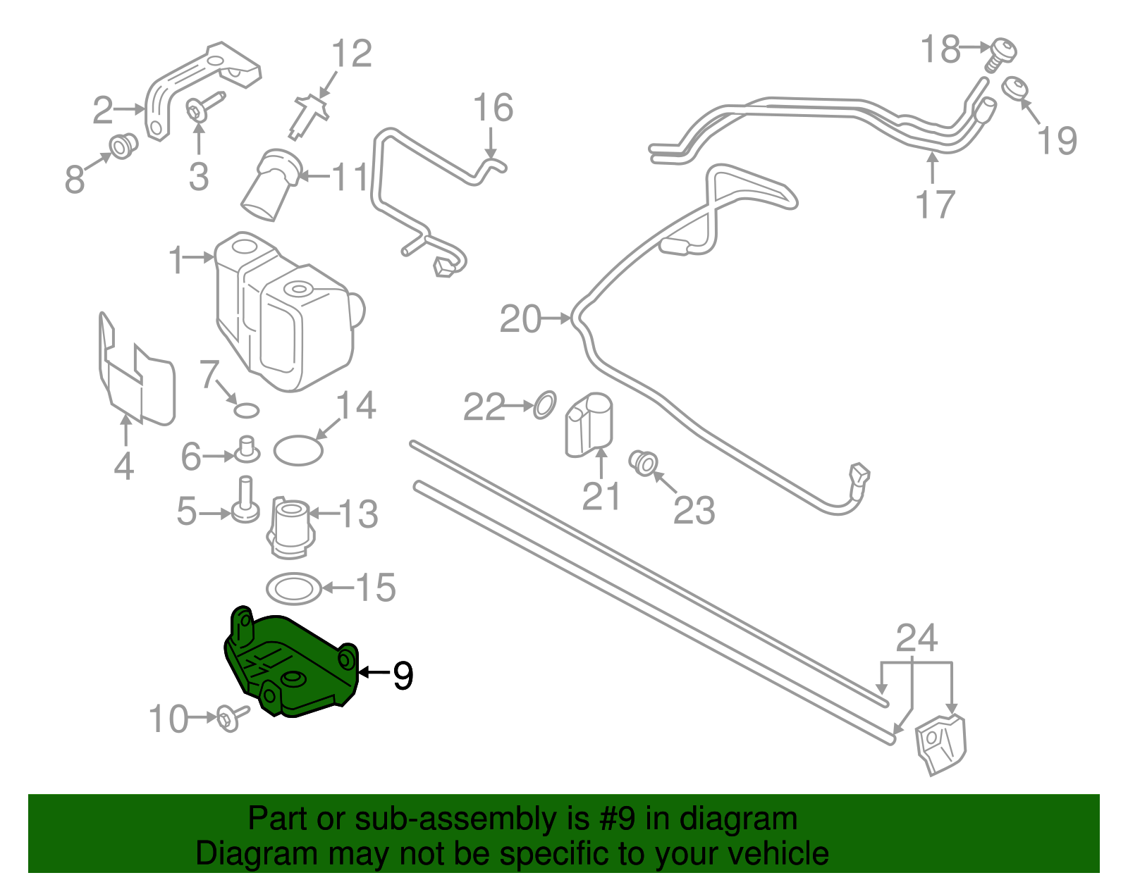 Genuine OEM Ford Part - Diesel Exhaust Fluid (Def) Tank Bracket HC3Z ...
