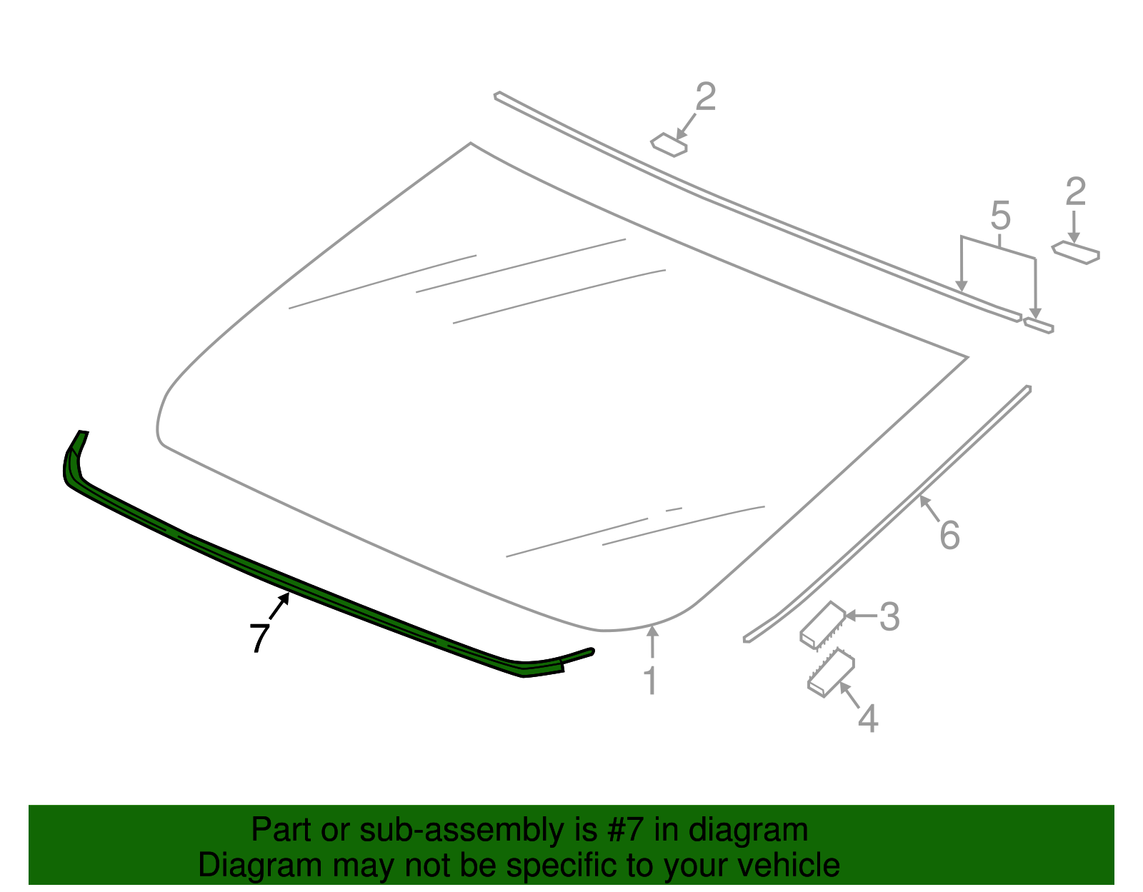 73227-TVA-A01 - Rubber Windshield Dam (C) - 2018-2020 Honda Accord ...