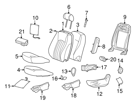 Front Seat Components for 2003 Jaguar X Type OEM Parts Online
