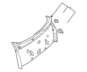 213-740-02-00-9051 - Lift-Gate Trim 2017-2023 Mercedes-Benz | Mercedes ...