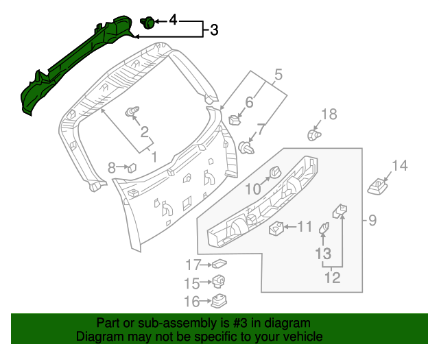2017-2023 Mercedes-Benz Liftgate Hinge Cover 213-690-05-01 ...