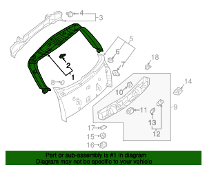 213-740-19-00-9051 - Liftgate Trim 2017-2023 Mercedes-Benz ...
