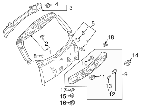213-740-19-00-9051 - Liftgate Trim 2017-2023 Mercedes-Benz ...