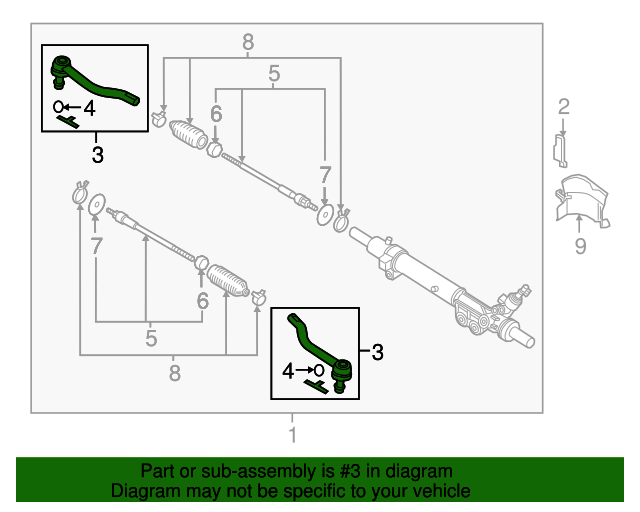 2013-2023 Nissan Outer Tie Rod - Passenger Side (RH) D8520-3KA0B ...