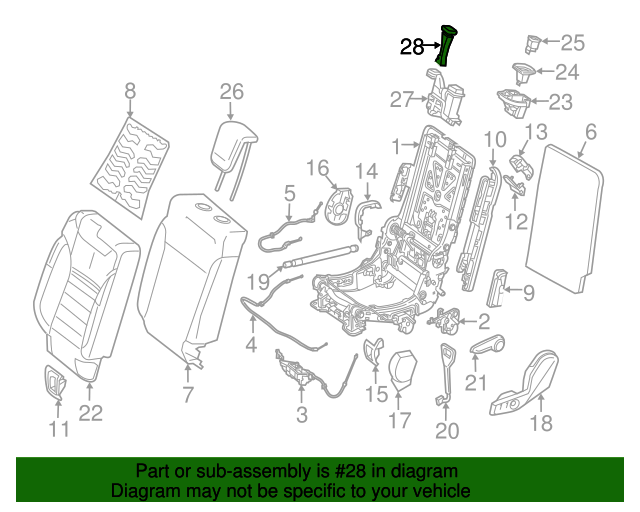 166-970-09-41-9051 - Headrest Guide 2012-2023 Mercedes-Benz ...