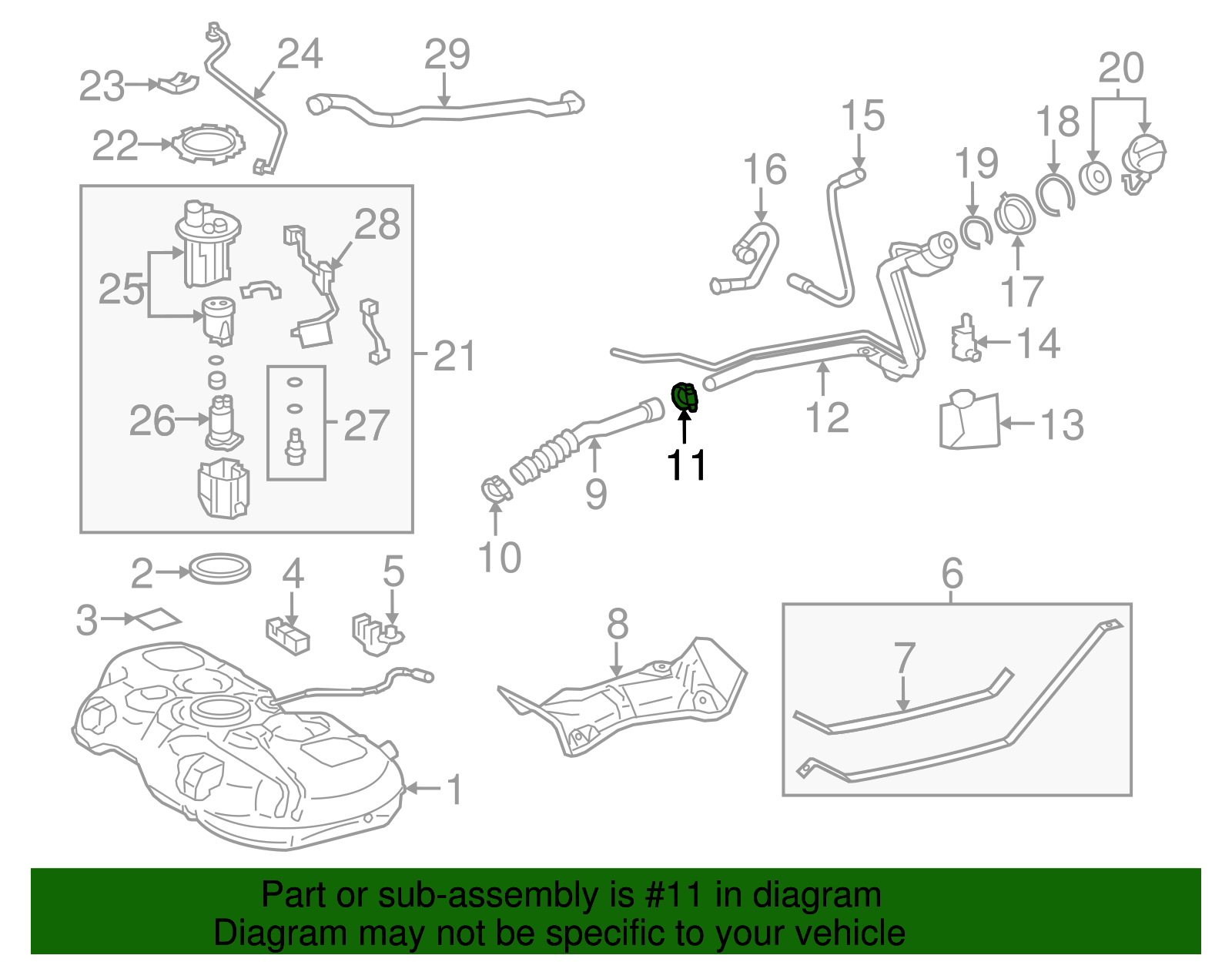 2012-2017 Toyota Prius V Filler Hose Clamp 90460-40005 | Toyota Parts ...