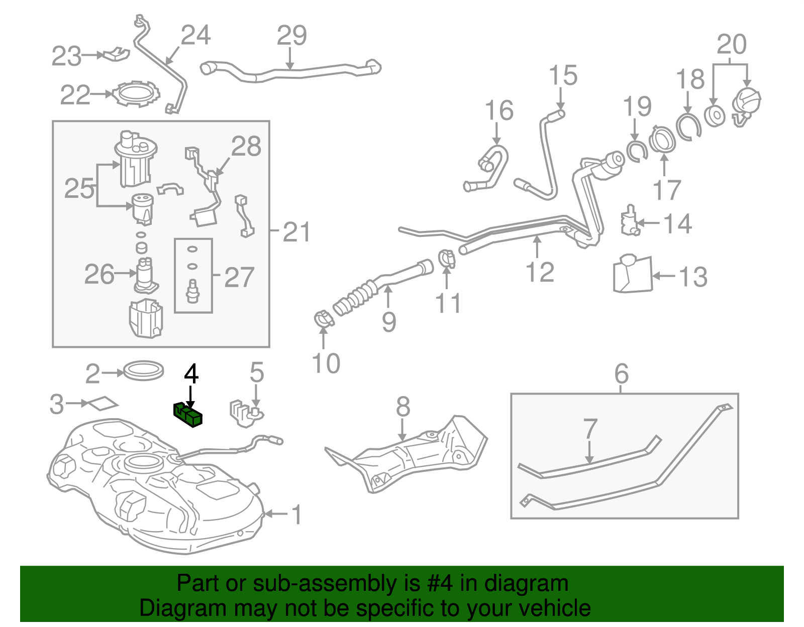 77285-47080 - 2012-2017 Toyota Prius V - Fuel Tank Clamp | Toyota Parts ...