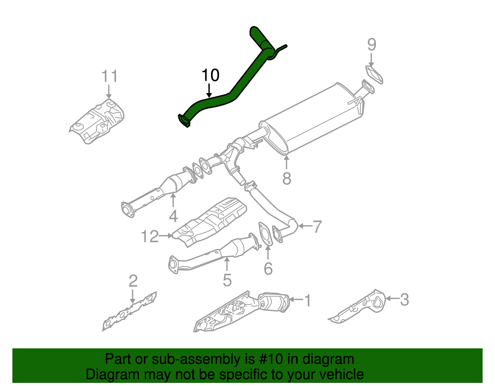 2008-2015 Nissan Armada Tail Pipe 20050-9GH0B | My Nissan Part