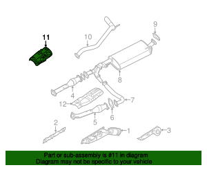 2004-2015 Nissan Heat Shield 74752-7S000 | Nissan Parts OEM