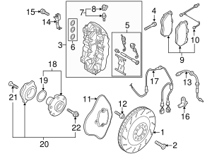 2013-2023 Audi Disc Brake Anti-Rattle Clip Set 4S0-698-269-A | Audi Parts