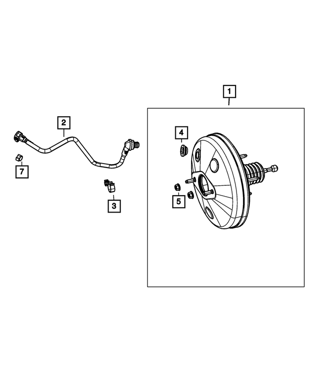 2014-2015 Fiat 500L Brake Booster Vacuum Hose 68201197AA | MyMoparParts